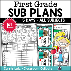 50% Off - First Grade Emergency Sub Plans | Made By Teachers