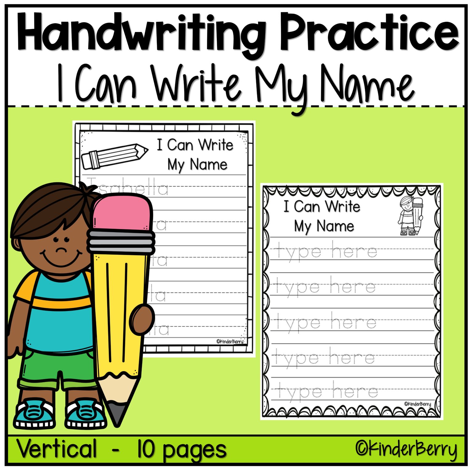 I Can Write My Name Primer Handwriting Practice | Editable | Made By ...
