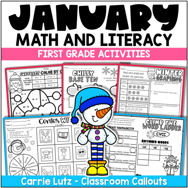 No Prep January Math and Literacy | Made By Teachers