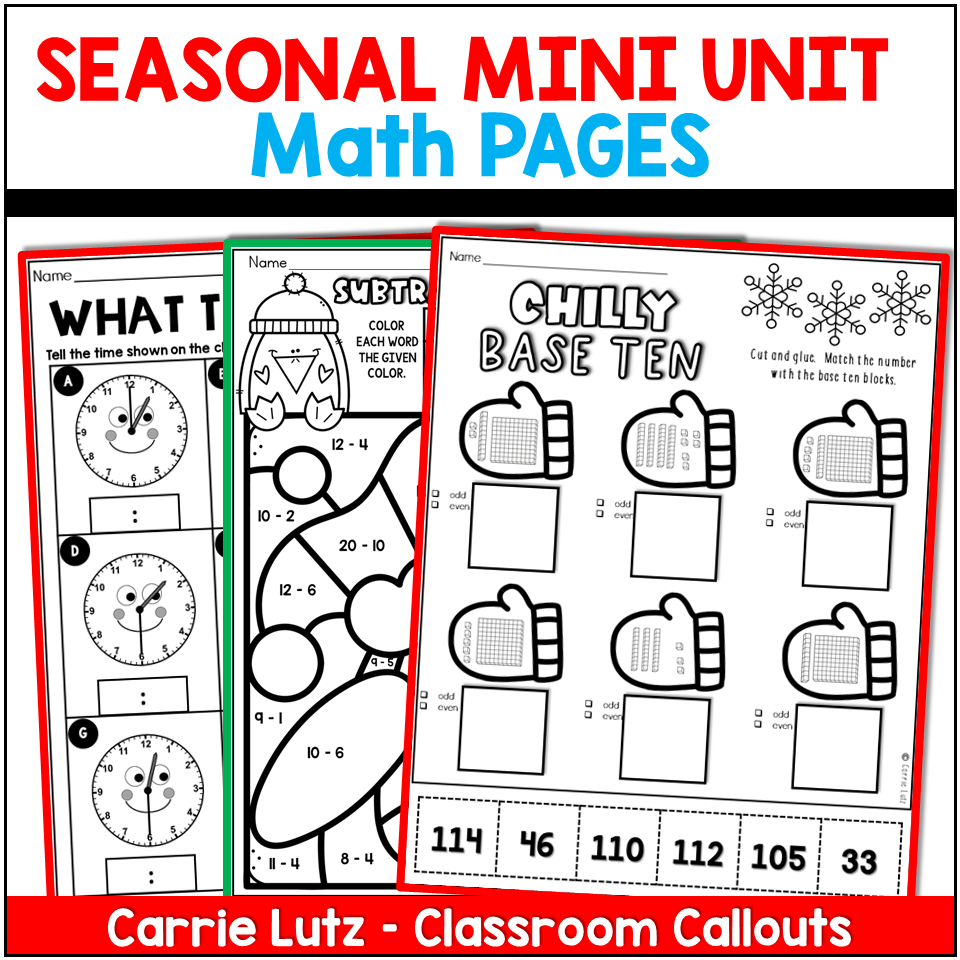 No Prep January Math and Literacy | Made By Teachers