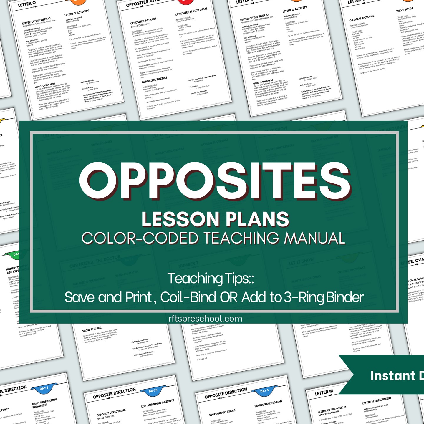 Opposites Theme | Unit Plans | Lesson Plans | Activities | Printables ...