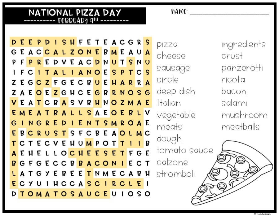 February Word Search Puzzles | Made By Teachers