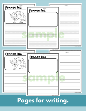 Fennec Fox Read Write Color resource for K 1st and 2nd | desert animal ...