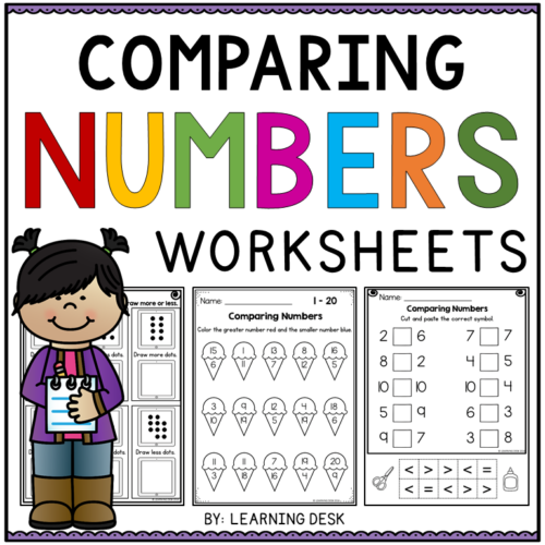 Comparing Numbers Worksheets | Numbers Sense Recognition 1-20 | Made By ...