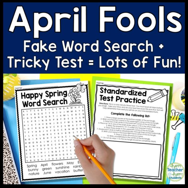 April Fools Word Search and Tricky Test: Two No-Prep April Fools Day ...
