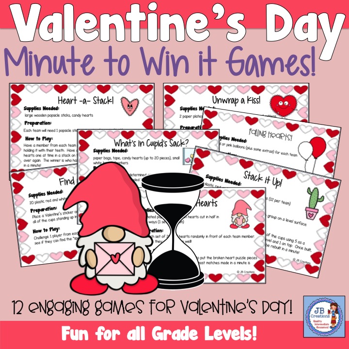 Valentine's Day Party Games: Minute to Win it Style! | Made By Teachers