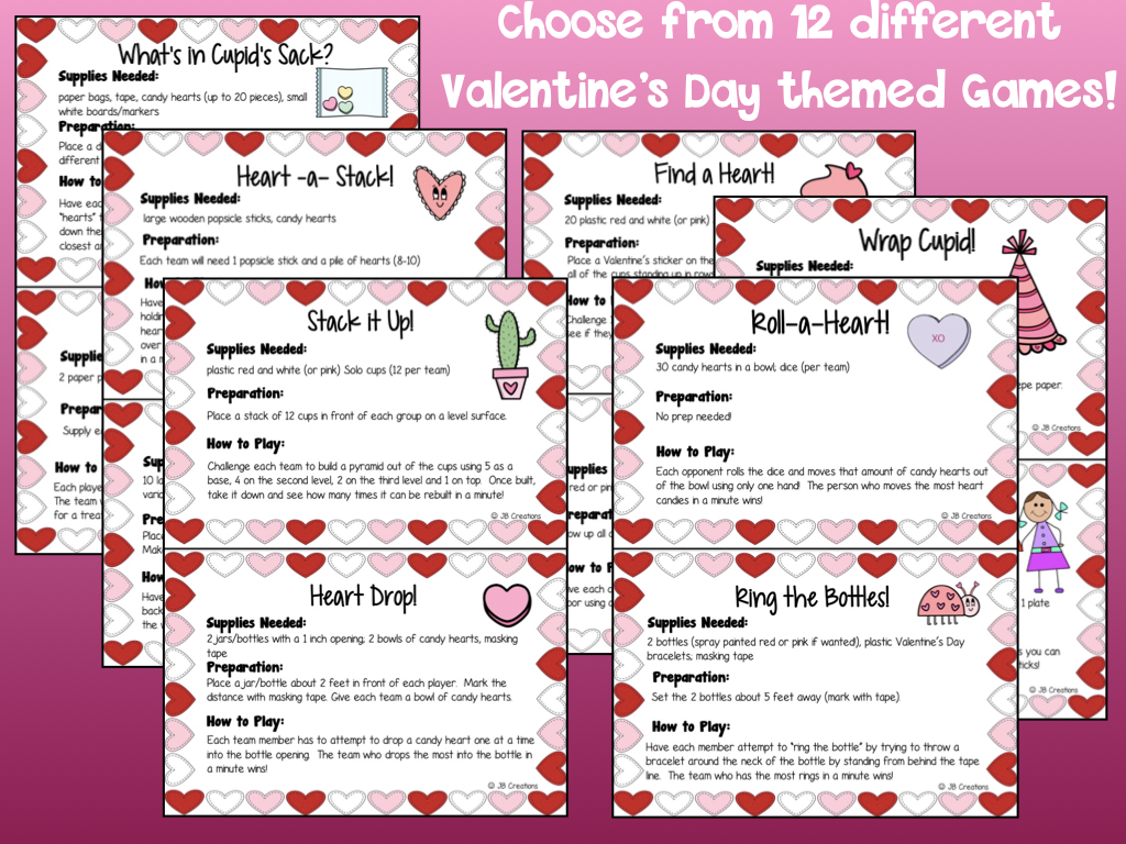 Valentine's Day Party Games: Minute to Win it Style! | Made By Teachers