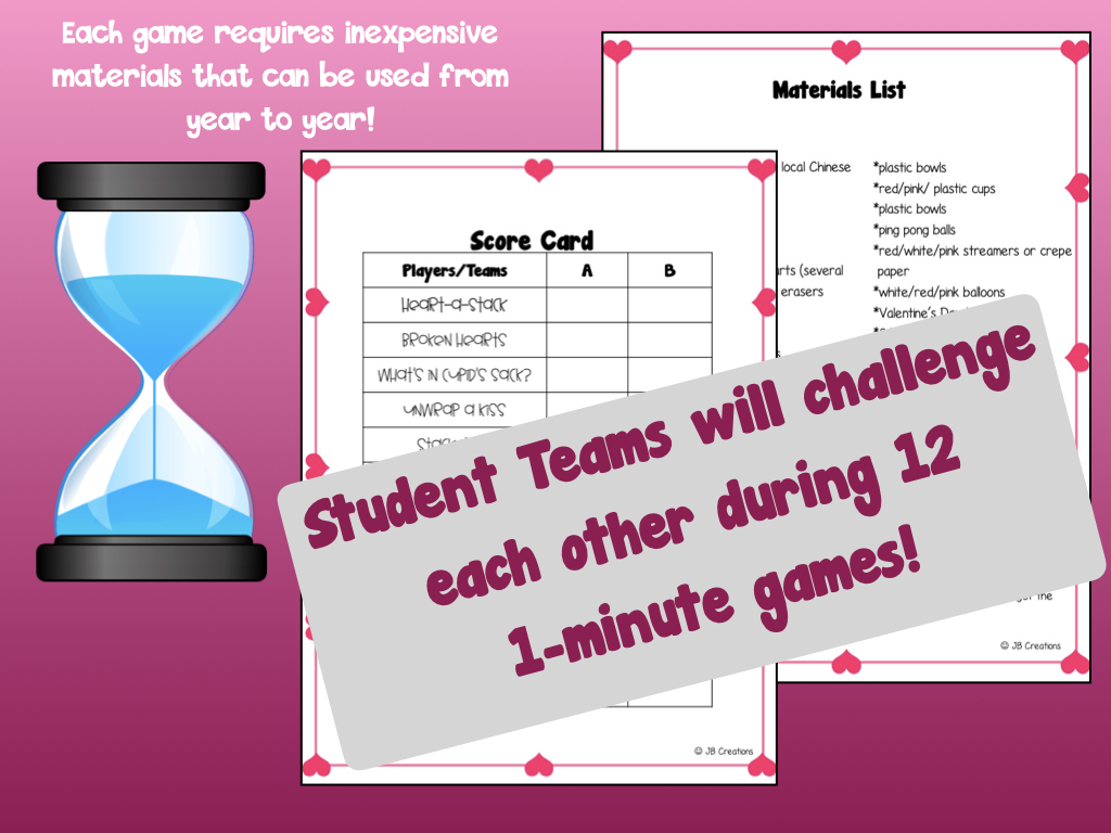 Valentine's Day Party Games: Minute to Win it Style! | Made By Teachers