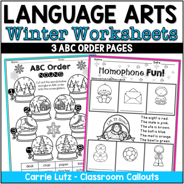 Winter Worksheets First Grade Literacy | Made By Teachers