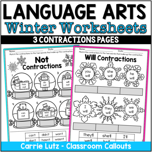 Winter Worksheets First Grade Literacy | Made By Teachers