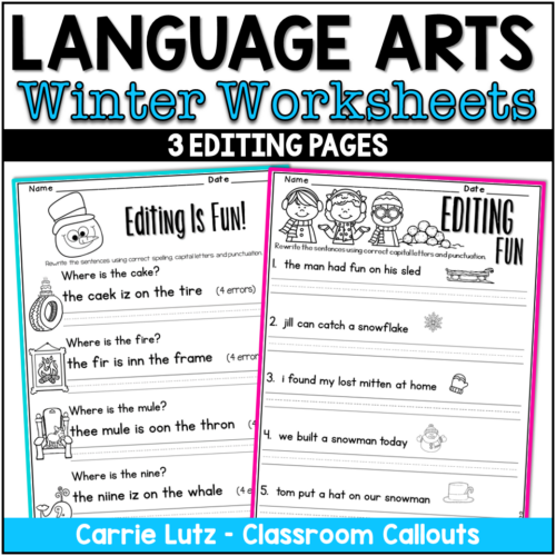 Winter Worksheets First Grade Literacy | Made By Teachers