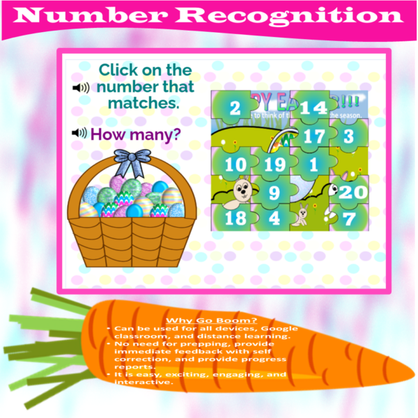 Easter Subitizing with Objects Hidden Picture Number Sense 1-20 Boom ...