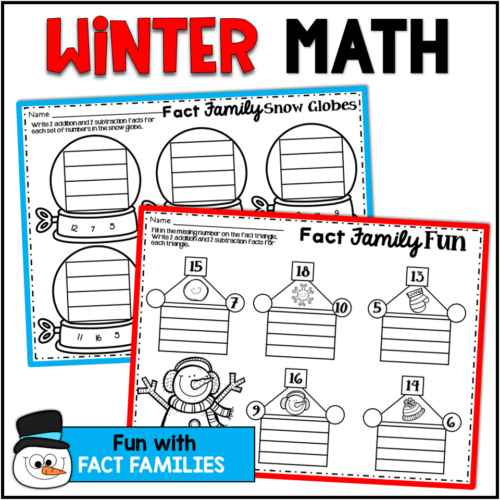 Winter Busy Work Math Worksheets First Grade | Made By Teachers
