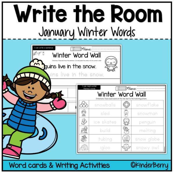 January Winter Write the Room + Sentence Writing Activity | Made By ...