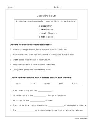 Back-to-School Grammar Review - Grade 2-3 - 34 worksheets | Made By ...