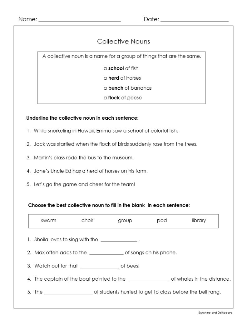 Back-to-School Grammar Review - Grade 2-3 - 34 worksheets | Made By ...