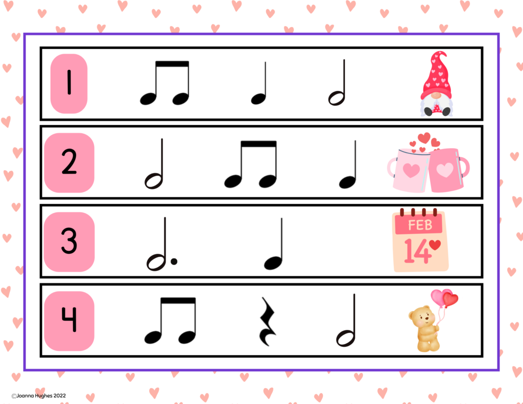 Valentine’s Day Write the Room Level 2: A Rhythm Treasure Hunt for ...