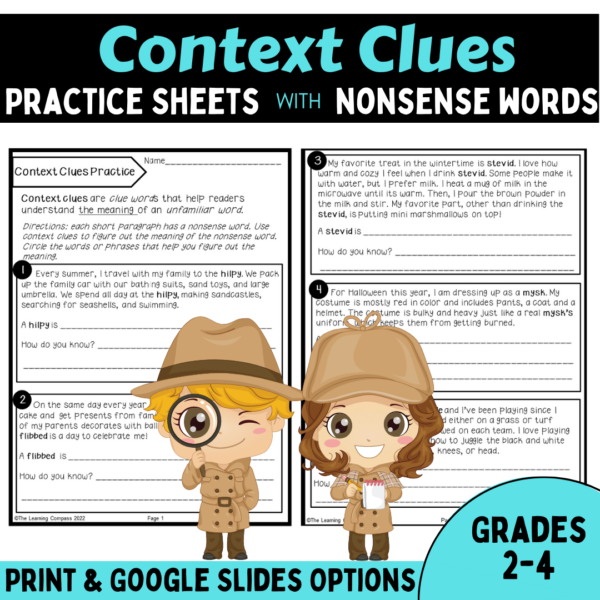 Context Clues Practice with Nonsense Words | 2nd-4th Grades | Made By ...