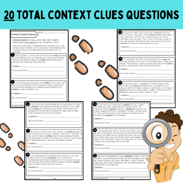 Context Clues Practice with Nonsense Words | 2nd-4th Grades | Made By ...