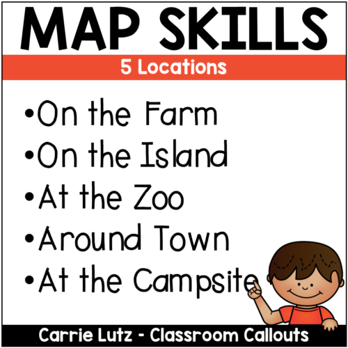 First Grade Map Skills Worksheets / Reading a Map Assessments | Made By ...