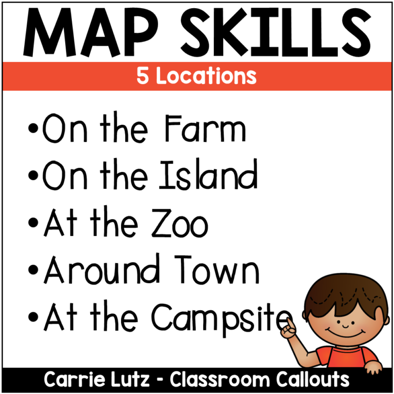 First Grade Map Skills Worksheets / Reading a Map Assessments | Made By ...