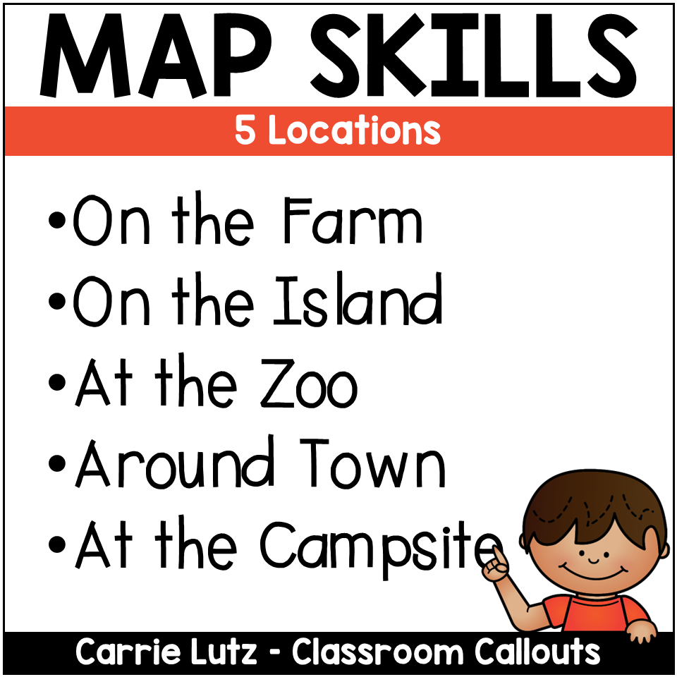 First Grade Map Skills Worksheets / Reading a Map Assessments | Made By ...
