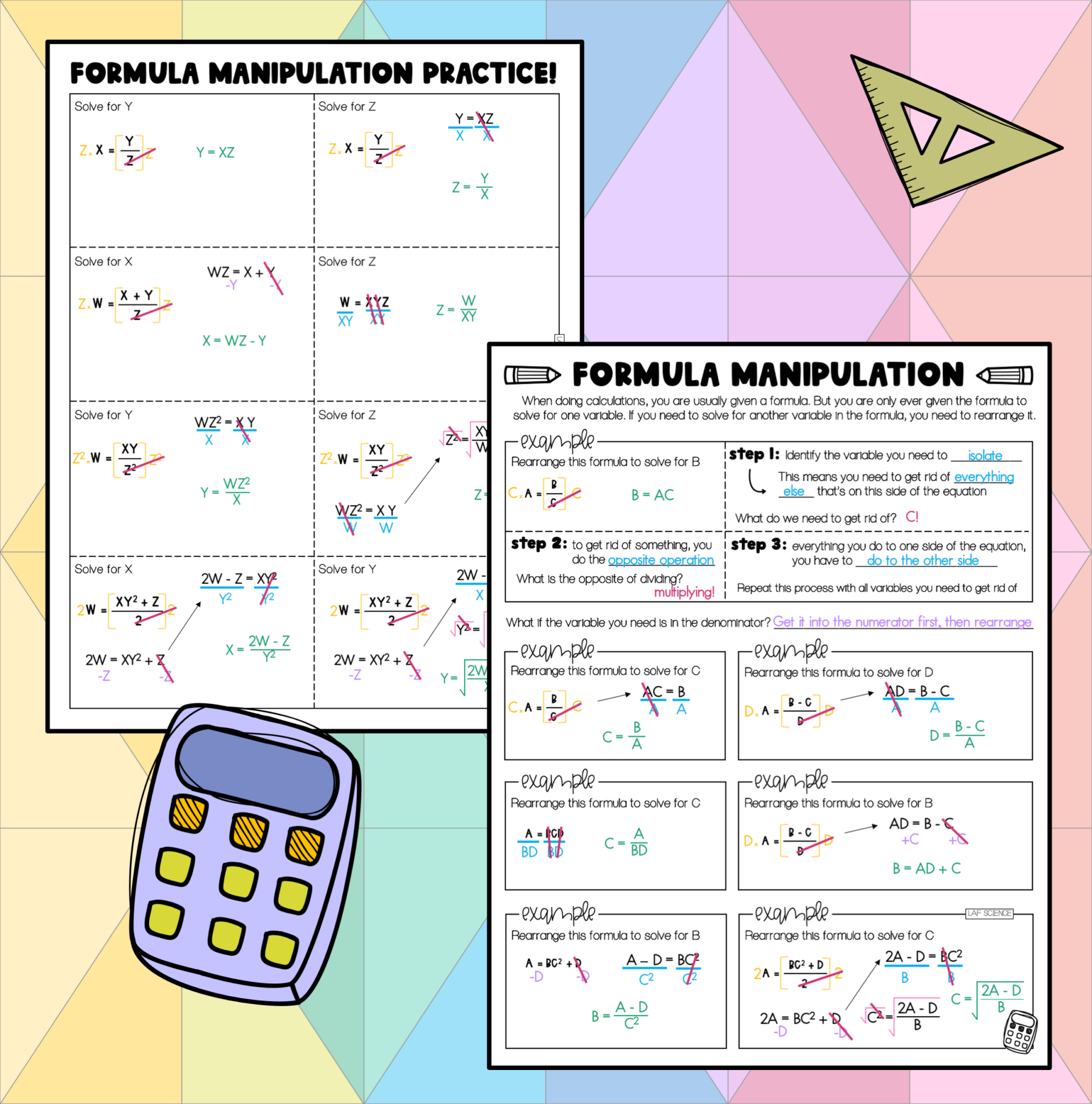 Science Skills: Formula Manipulation (Notes & Practice) | Made By Teachers