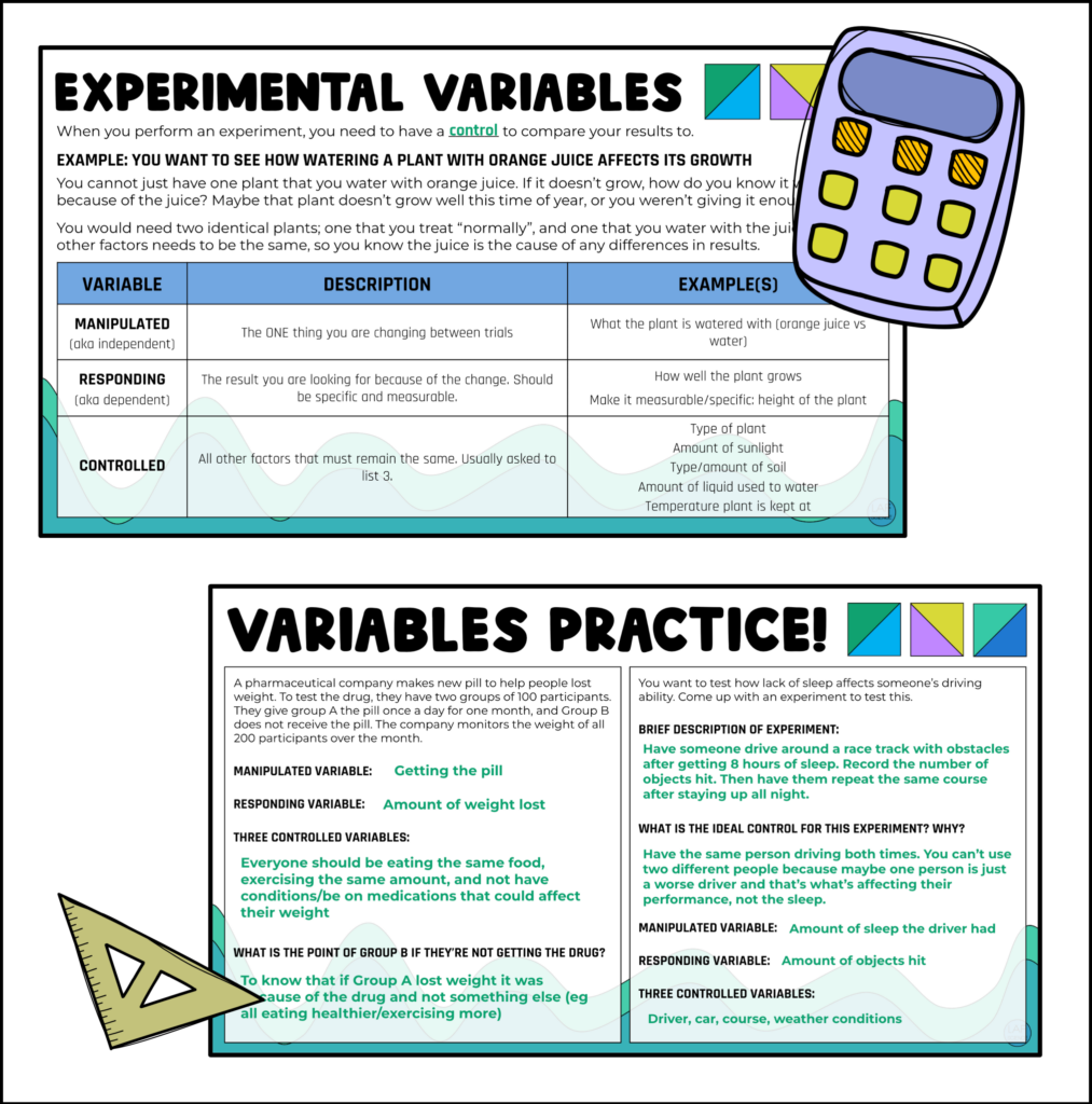 Science Skills: Experimental Variables (Notes & Practice) | Made By ...