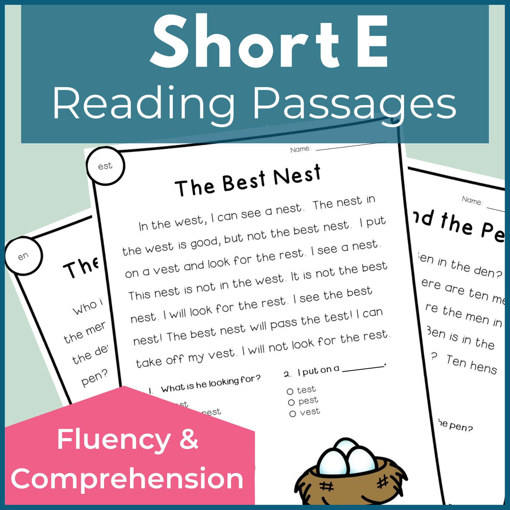 Free Phonics Reading Passages for Fluency and Comprehension Sampler ...