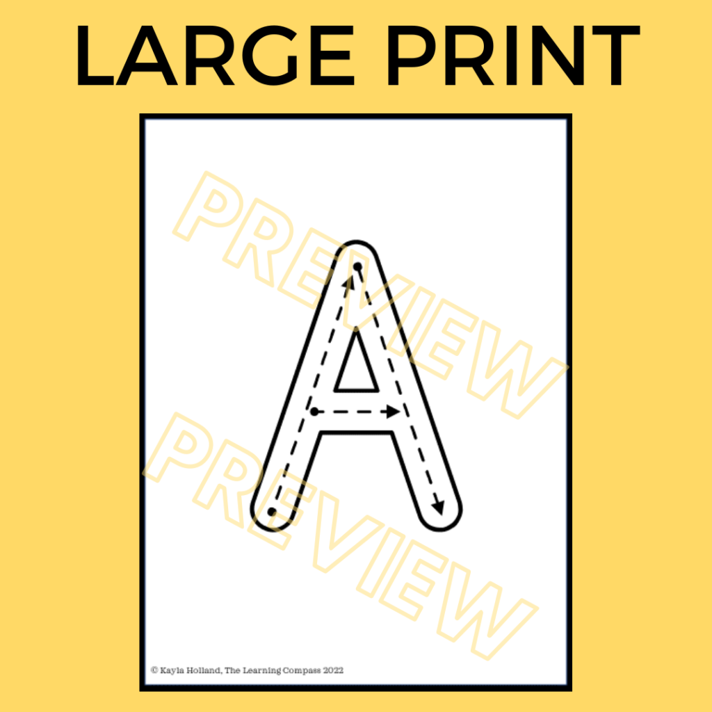 Uppercase Letter Tracing Book | Printing and Letter Formation Practice ...