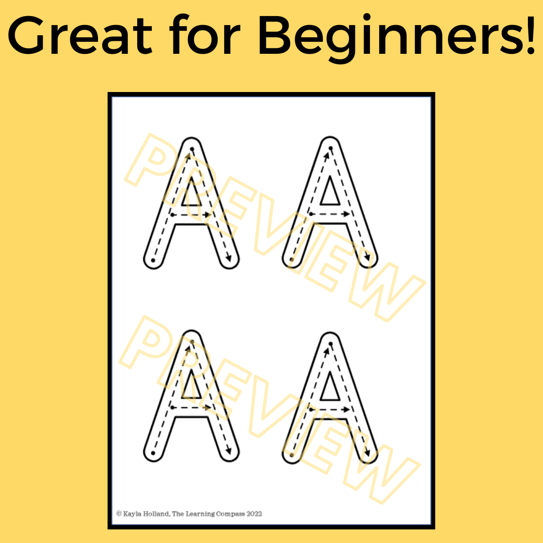 Uppercase Letter Tracing Book | Printing and Letter Formation Practice ...