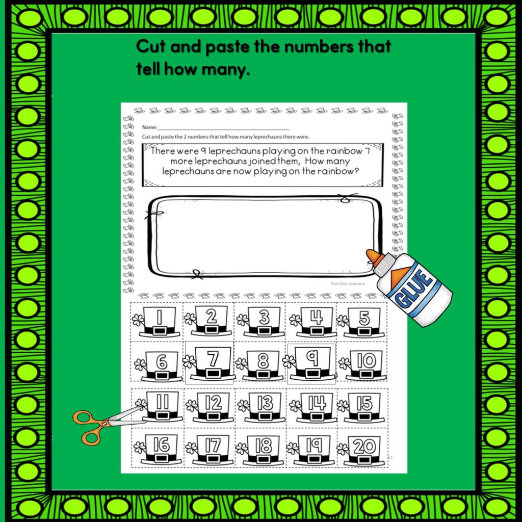 St. Patricks Day Addition Word Problems | Centers | Worksheets | K - 1 ...