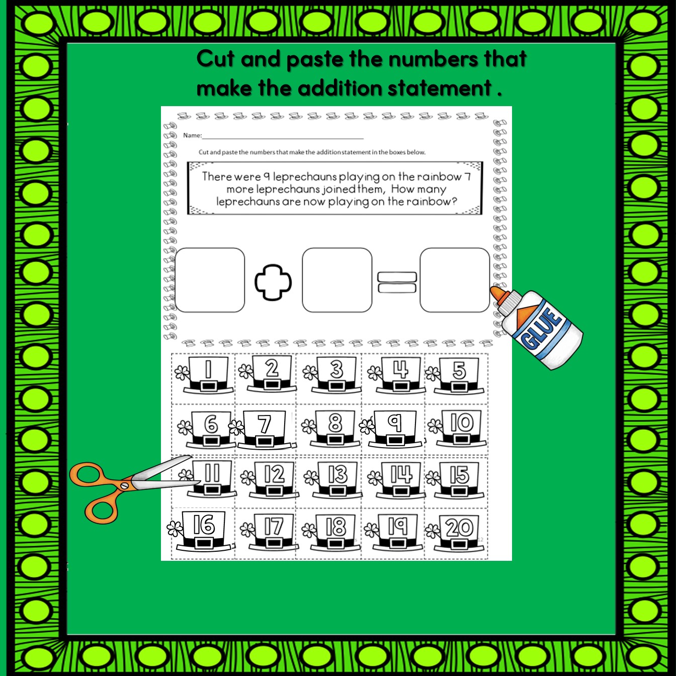 St. Patricks Day Addition Word Problems | Centers | Worksheets | K - 1 ...