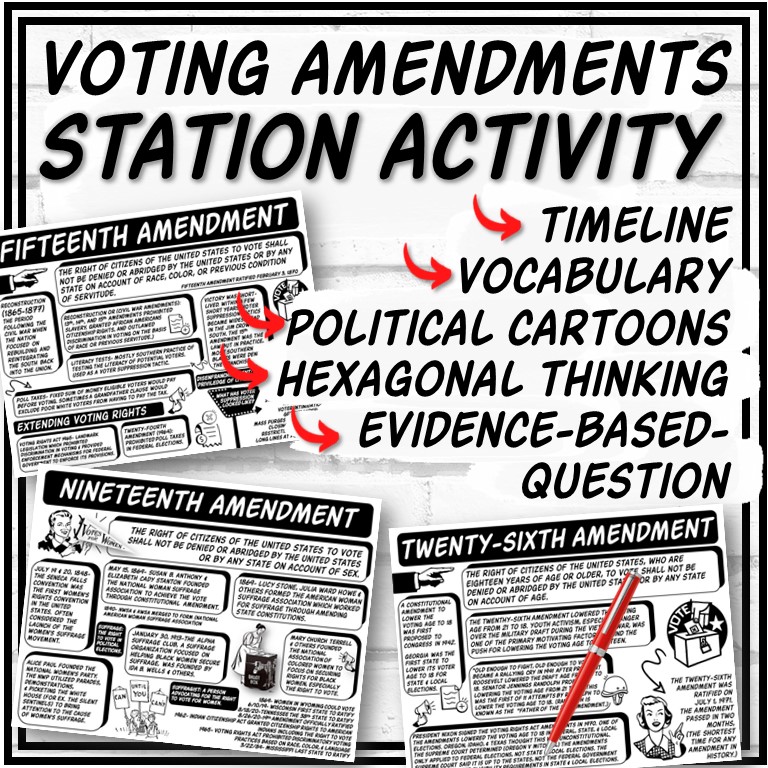 Voting Amendments Stations Activity | Made By Teachers