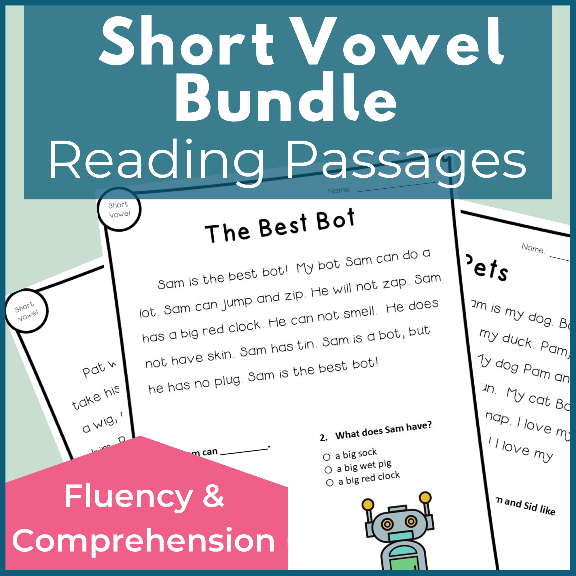 Free Phonics Reading Passages for Fluency and Comprehension Sampler ...