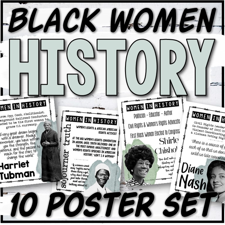 Black Women's History Posters and Task Cards | Made By Teachers