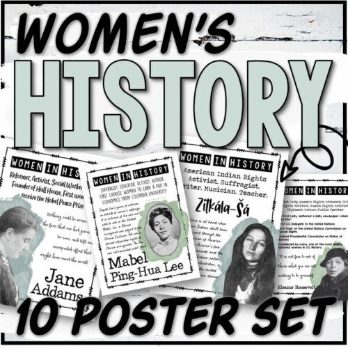 Women's History Poster Set & Task Cards (Set #1) | Made By Teachers