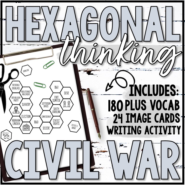 Civil War Hexagonal Thinking Activity (Paper Version) | Made By Teachers