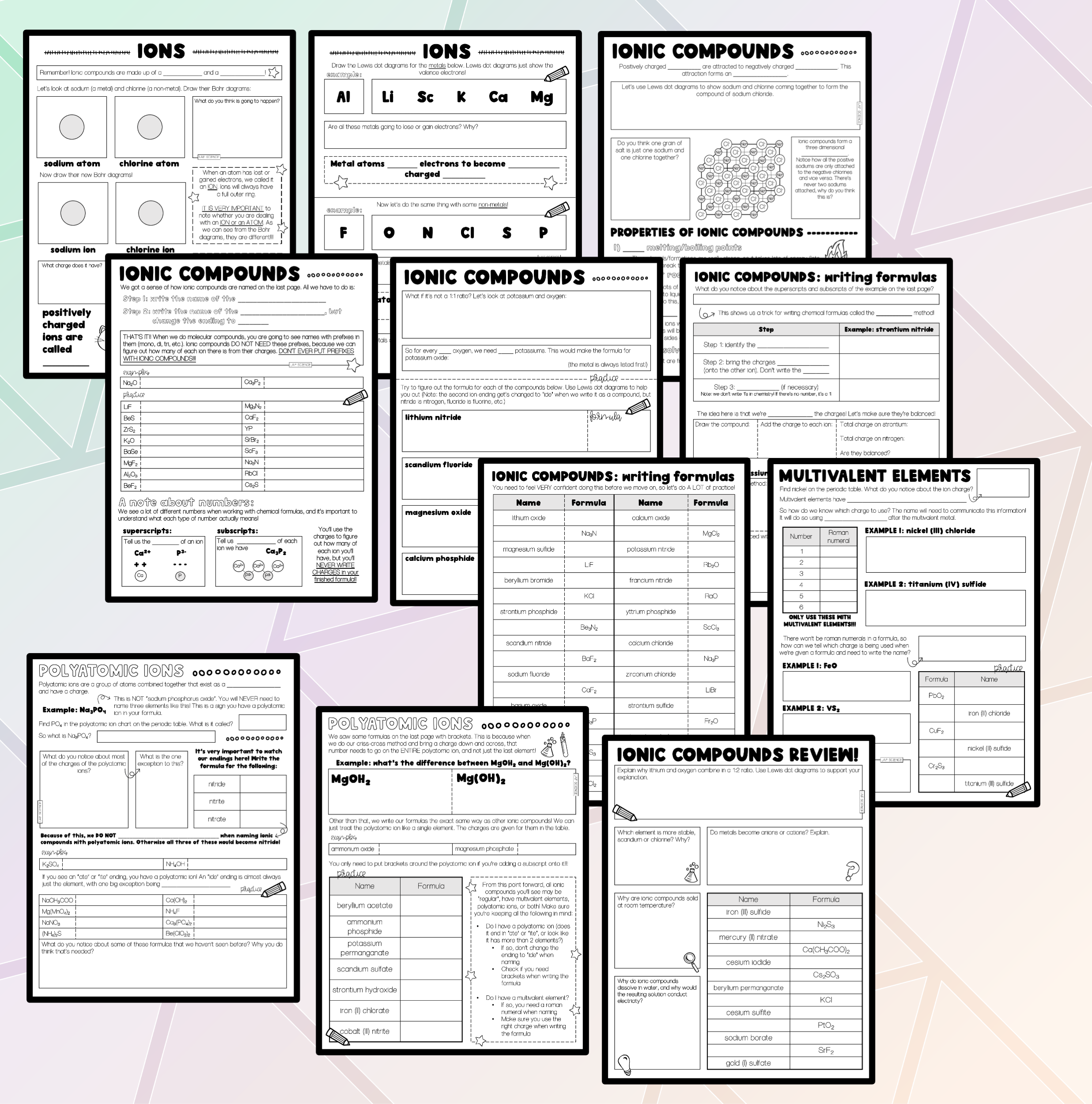 Ionic Compounds (Notes and Practice) | Made By Teachers