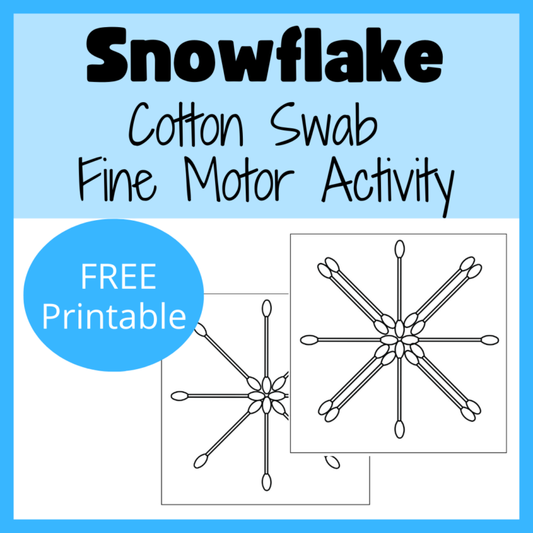 Snowflake fine motor activity - winter activity, task box idea, early ...