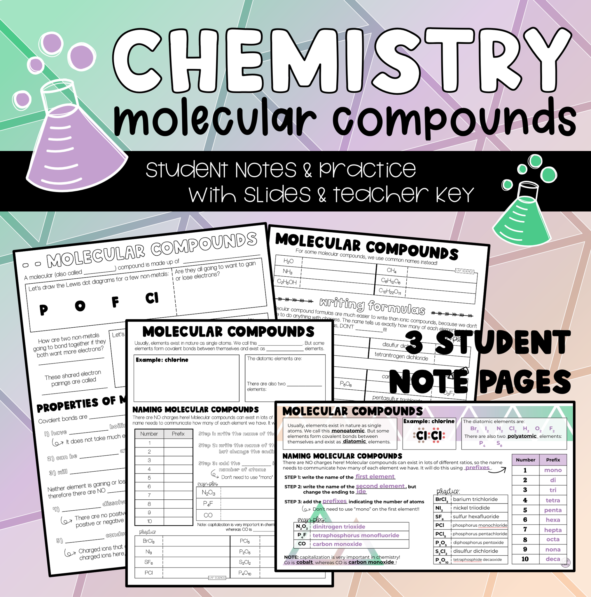 Molecular Compounds (Notes and Practice) | Made By Teachers