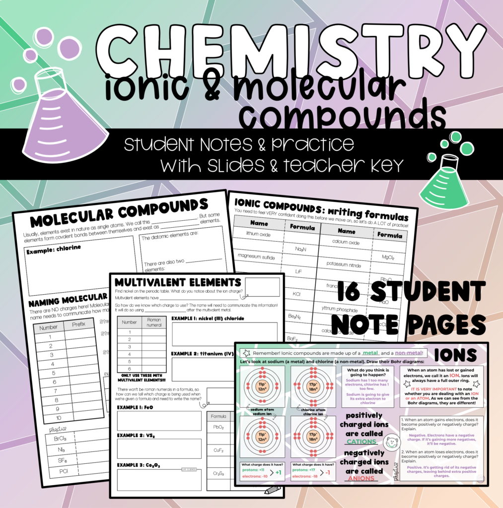 Ionic & Molecular Compounds (Notes and Practice) | Made By Teachers