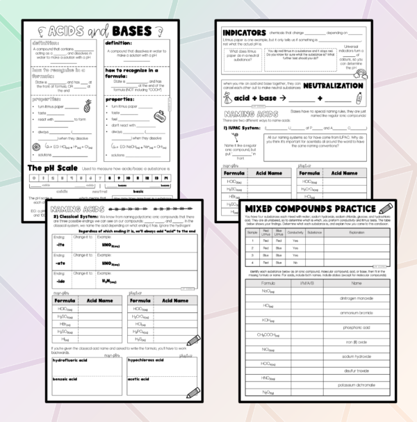 Acids and Bases (Notes and Practice) | Made By Teachers
