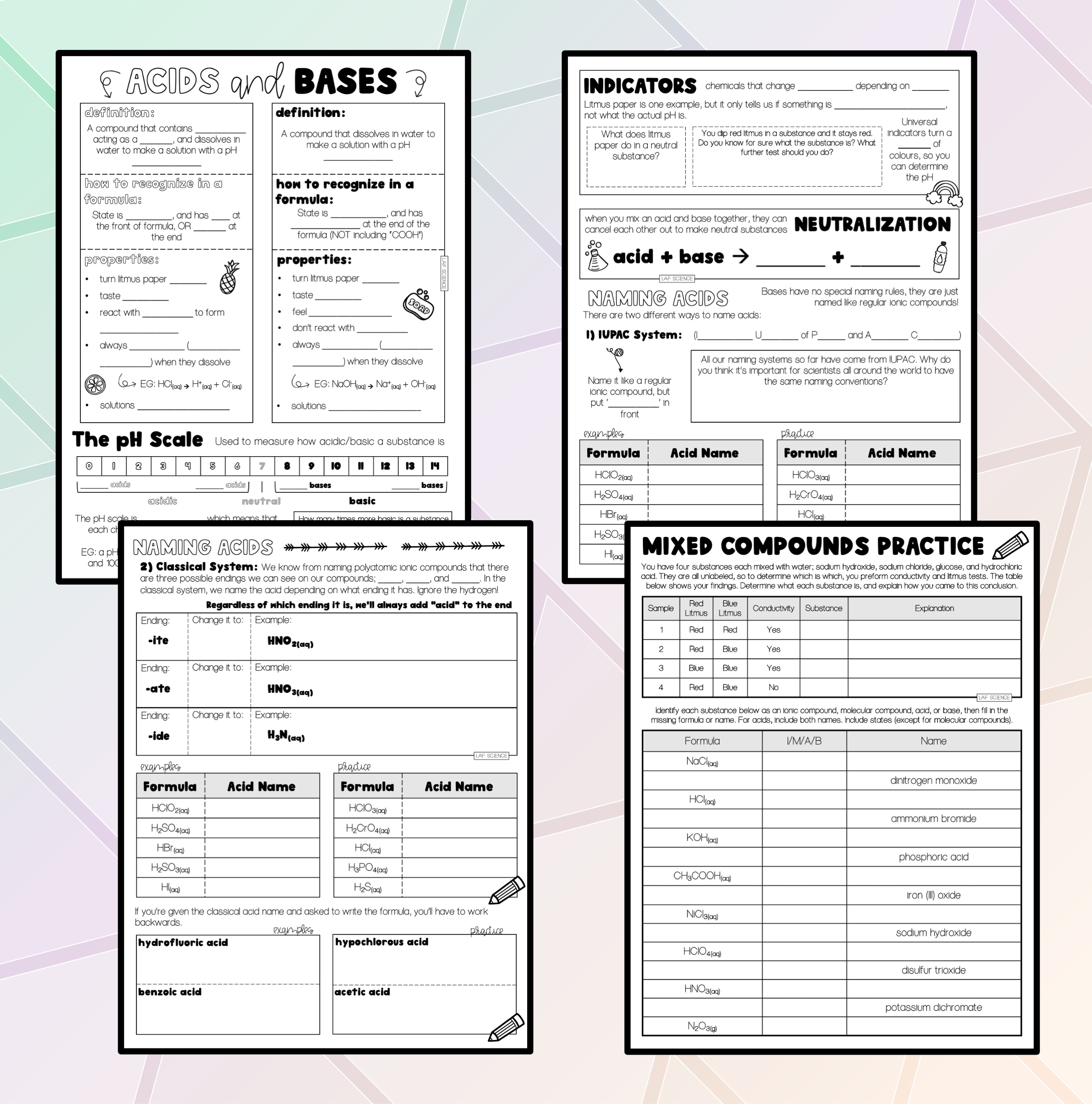 Acids and Bases (Notes and Practice) | Made By Teachers