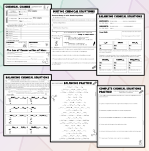 Writing & Balancing Chemical Equations (Notes and Practice) | Made By ...