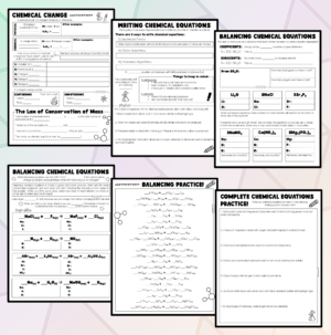 Writing & Balancing Chemical Equations (Notes and Practice) | Made By ...