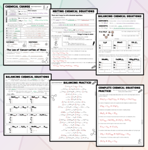 Writing & Balancing Chemical Equations (Notes and Practice) | Made By ...
