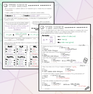 The Mole and Molar Mass (Notes and Practice) | Made By Teachers