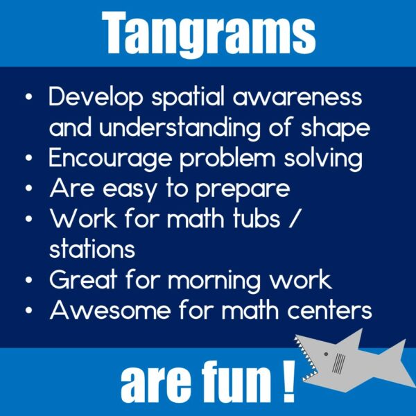 Ocean Tangram Puzzles Printable | 2D Shapes Math Center | Tangrams ...