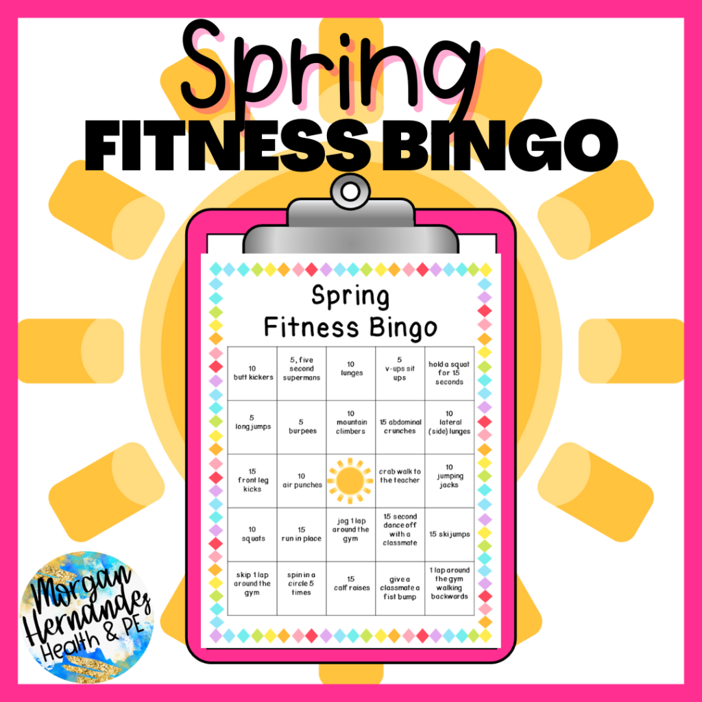 Spring Fitness BINGO | Made By Teachers